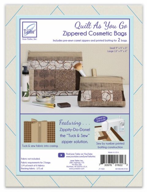 June Tailor Quilt As You Go - Zippered Cosmetic Bags - Camel - (JT-1622 ...